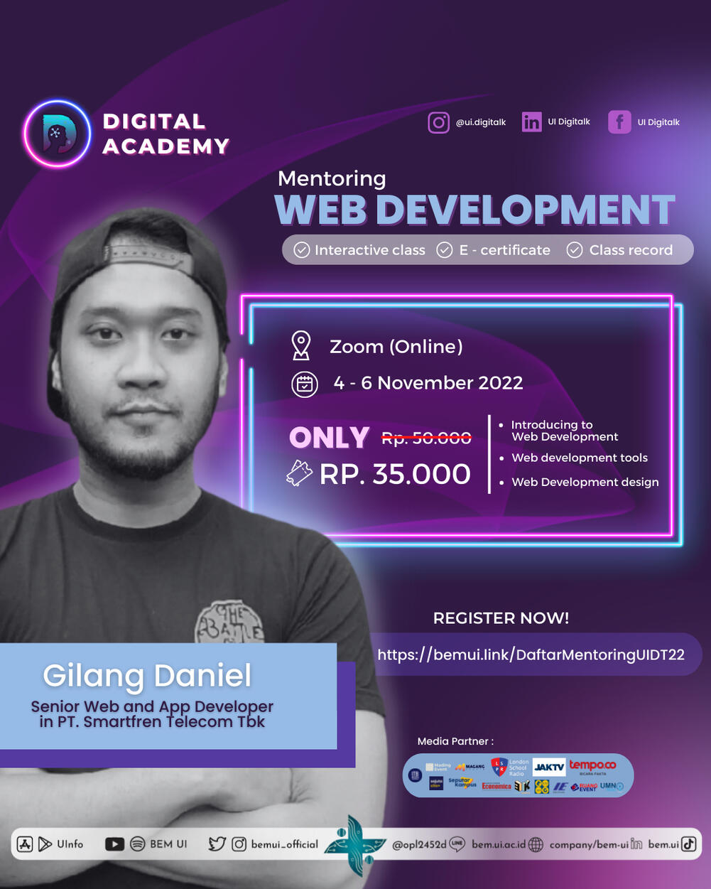 Registrasi Mentoring UI DigiTalk